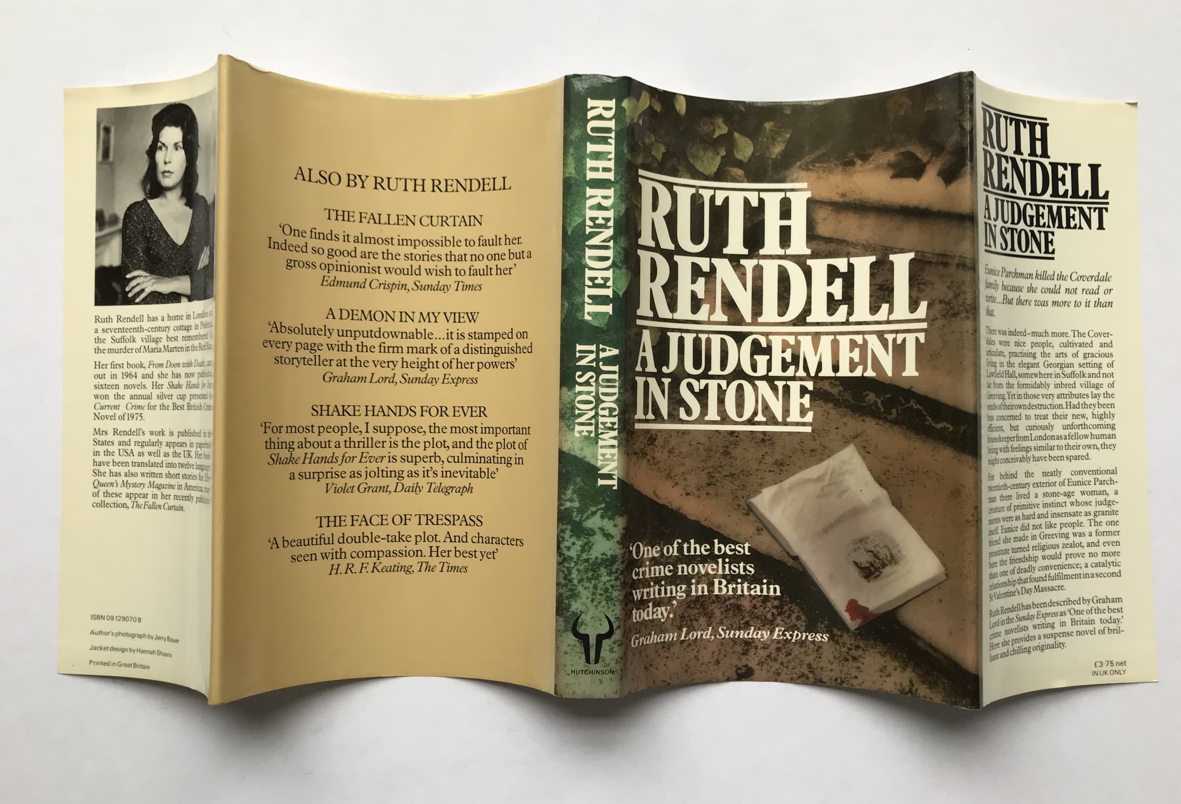 Ruth Rendell - A Judgement in Stone - First UK Edition 1977 - SIGNED