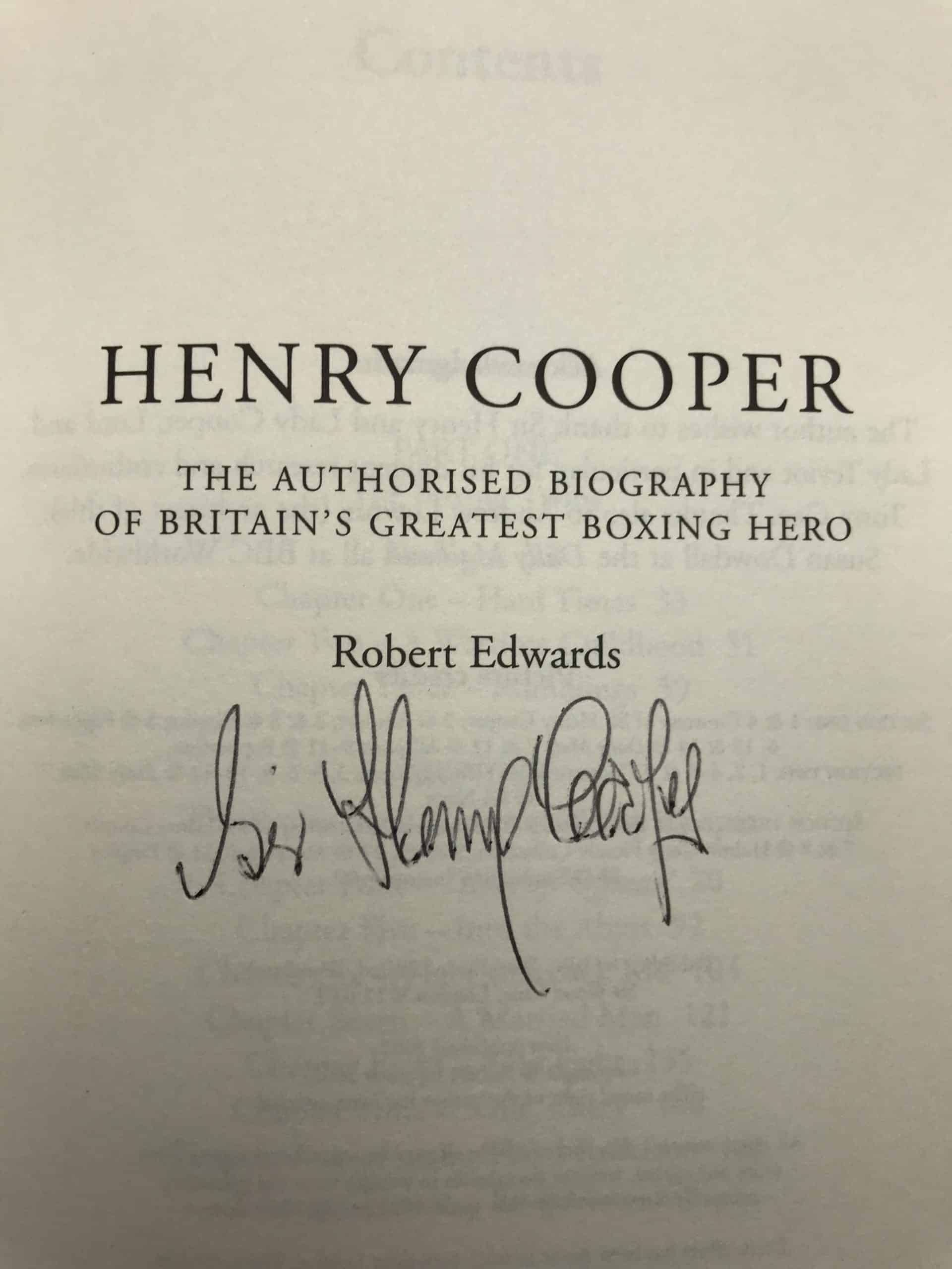 Robert Edwards [Henry Cooper] - Henry Cooper - The Authorised Biography ...