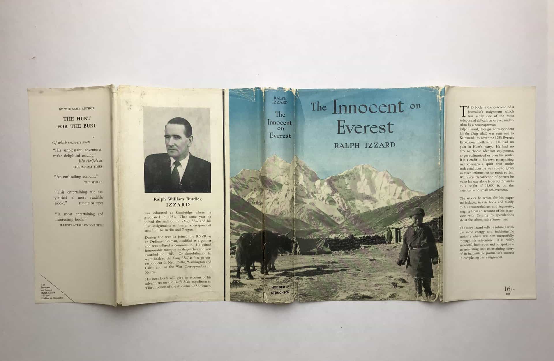 Ralph Izzard - The Innocent on Everest - First UK Edition 1954