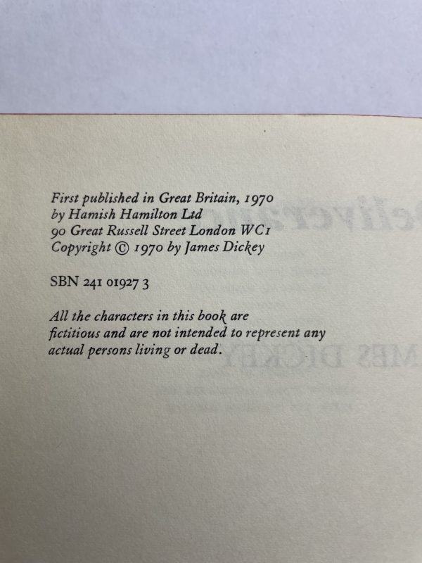 James Dickey - Deliverance - First Edition 1970