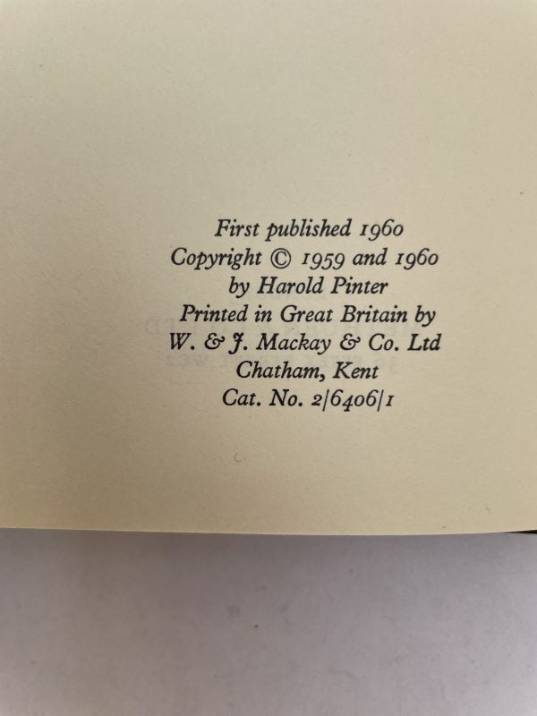 Harold Pinter - The Birthday Party - First Edition 1960