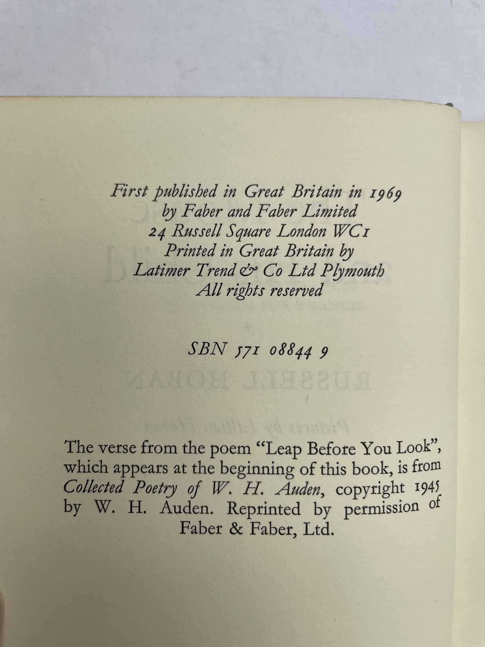 Russell Hoban - The Mouse And His Child - First Edition 1969