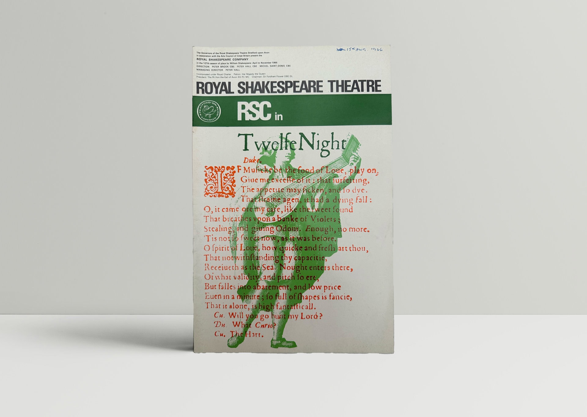 Twelfe Night, Or What You Will - Royal Shakespeare Company Programme ...